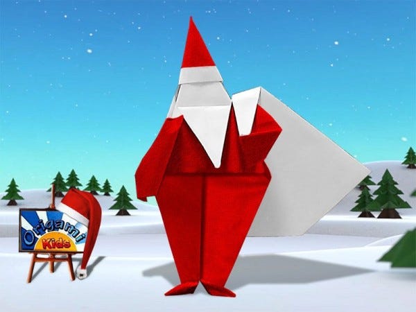 Origami Santa Claus with a Bag | by Christmas Origami | Medium