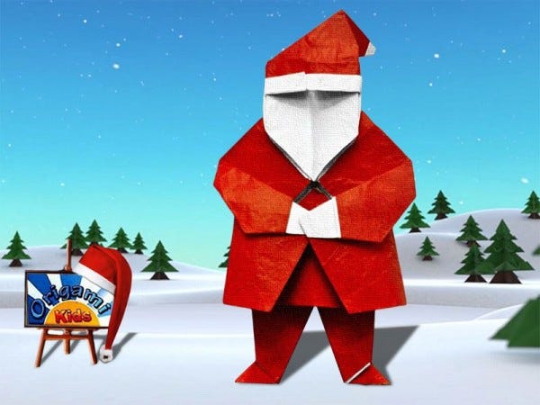 Father Christmas by Steve and Megumi Biddle | by Christmas Origami | Medium