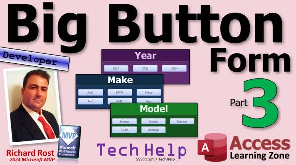 Dynamic Forms With Big Buttons For Data Entry In Microsoft Access Part 3 By Richard Rost Medium