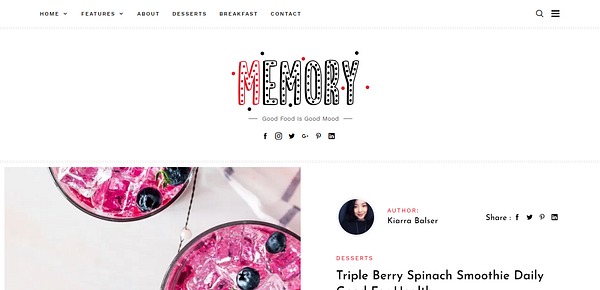Top 15 Free Food Blog WordPress Themes | by Janessa Tran | GretaThemes | Medium