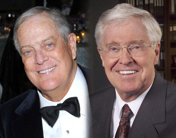 Heroes of the Hour: The Koch brothers | by The Steeple Times | Medium