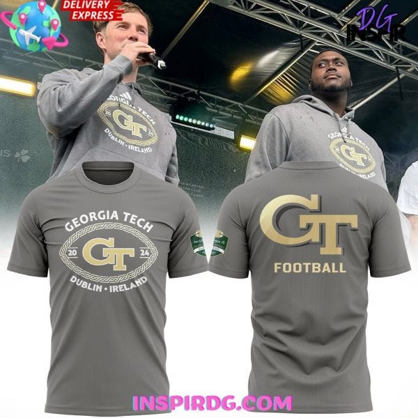 Georgia Tech Football Dublin Ireland 2024 T-Shirt | by InspirDGStore ...