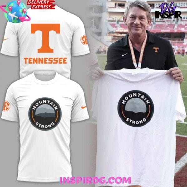 Tennessee Volunteers Mountain Strong 2024 White T-Shirt | by ...