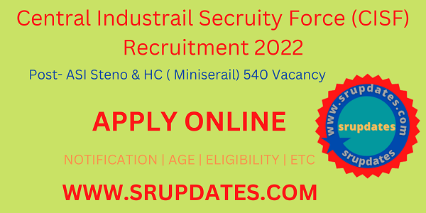 CISF ASI Stenographer & Head Constable Ministerial 10+2 Level ...