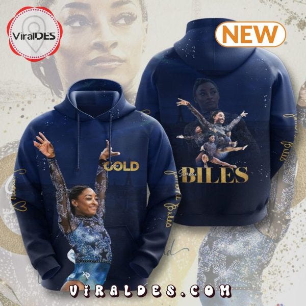 Simone Biles Gold Gymnastic Olympics Hoodie | by Nicholas Mccoy | Aug ...