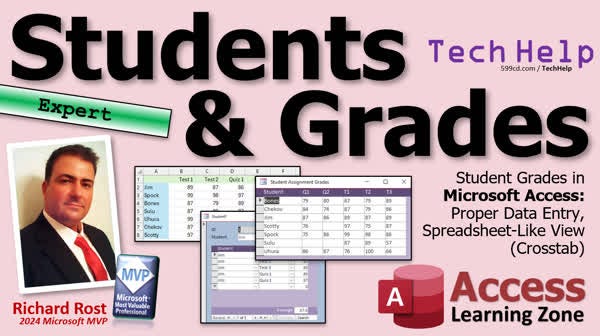 Student Grades in Microsoft Access: Proper Data Entry, Spreadsheet-Like View (Crosstab) | by ...