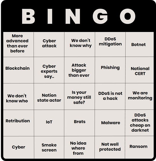 DDoS Bingo. André Koot | by Nixu Corporation | Medium