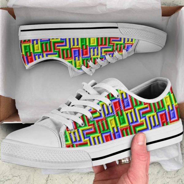 Autism Maze Low Top Shoes Sneakers Autism Awareness Shoes Gifts For Men ...