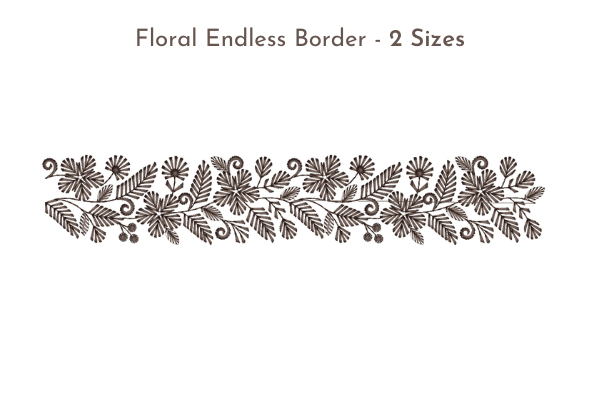 Floral Endless Border - Vectorverve - Medium
