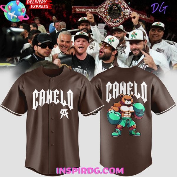 Canelo Bear Boxing Limited Edition Brown Baseball Jersey | by Inspirdg ...