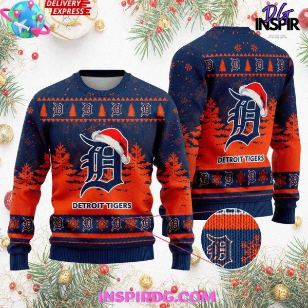 Detroit Tigers Christmas Holiday 2024 Sweater | by InspirDG | Oct, 2024 ...