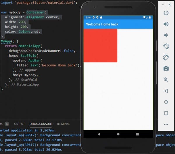 Container in flutter, What is container in flutter? | by Yogesh Kumawat ...