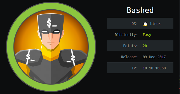 Hack the Box — Bashed. Bashed is rated easy among other boxes… | by ...