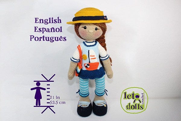 Fay Large Crochet Doll Pattern (Printable Crochet Patterns) | by ...