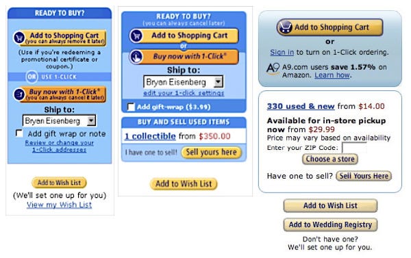 A evolução dos botões da Amazon | by Fabricio Teixeira | UX Collective 🇧🇷