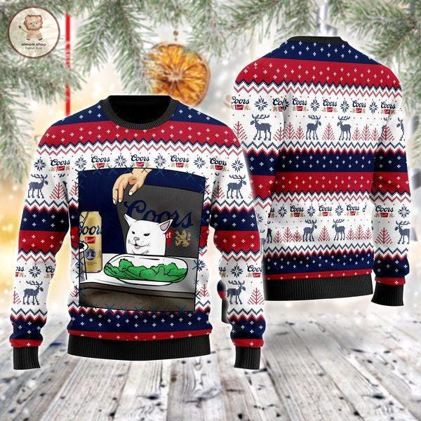 Coors Banquet Cat Meme All-Over Print Thicken Sweater | by son nguyen ...