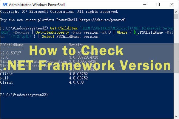 How to Check .NET Framework Version on Windows 10 [3 Methods] | by ...