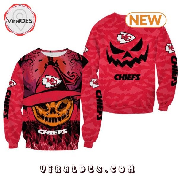 Kansas City Chiefs Smiling Pumpkin Halloween Sweatshirt | by Francine ...