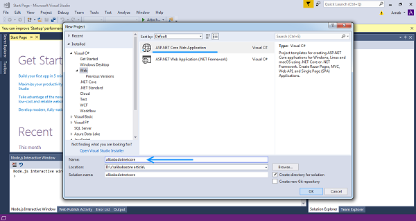 Developing ASP.NET Core App in Visual Studio and Deploying on Simple ...