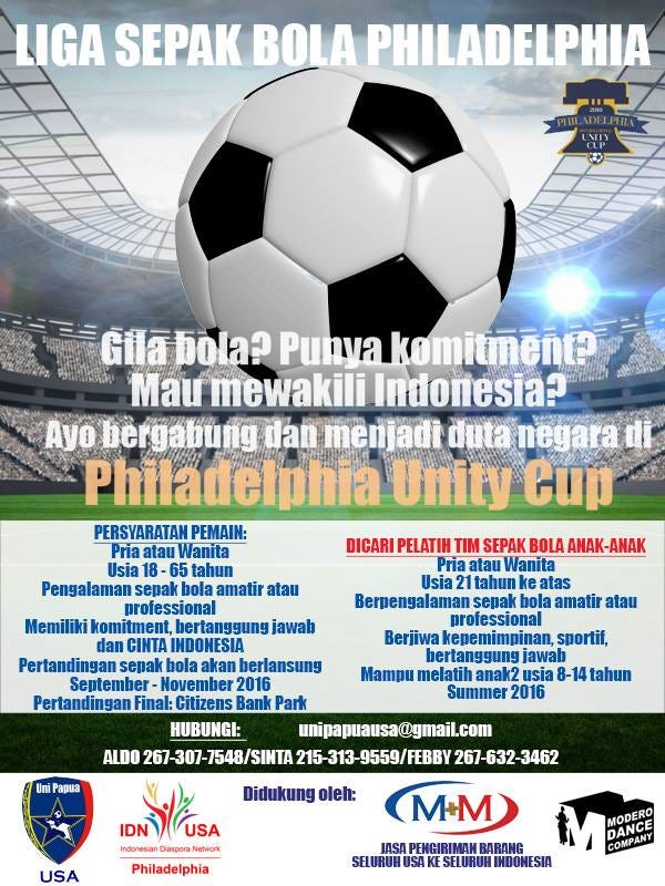 Ayo mewakili TEAM INDONESIA di PHILADELPHIA | by Uni Papua Football ...