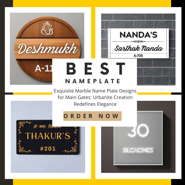 Exquisite Marble Name Plate Designs for Main Gates: Urbanite Creation ...