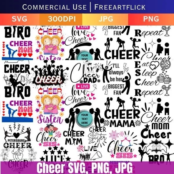 How to Create Stunning Designs with Cheer SVG Files from Freeartflick ...