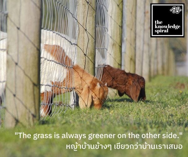 หญ้าบ้านข้างๆ เขียวกว่าบ้านเราเสมอ - Knowledge Spiral - Medium
