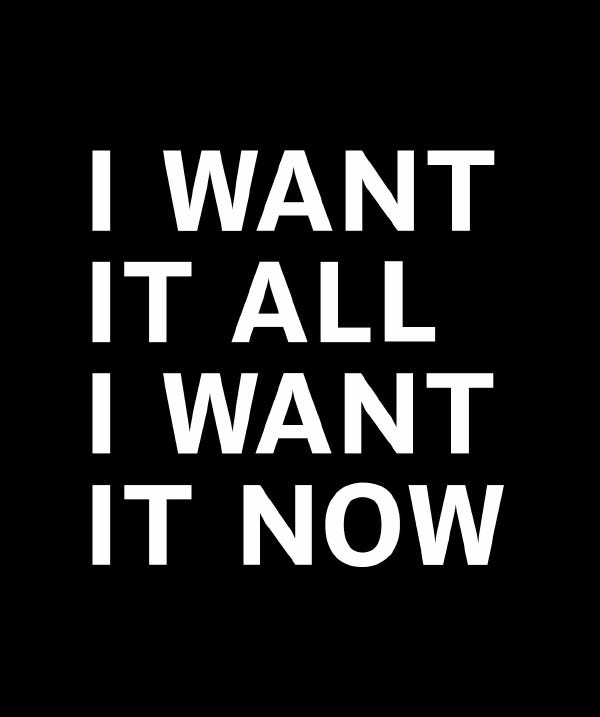 I want it all and I want it now — developing meaning in a society ...