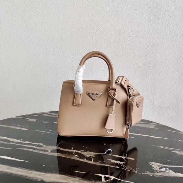 Prada Galleria Micro Bag In Beige Saffiano Leather - Celineguccibags ...