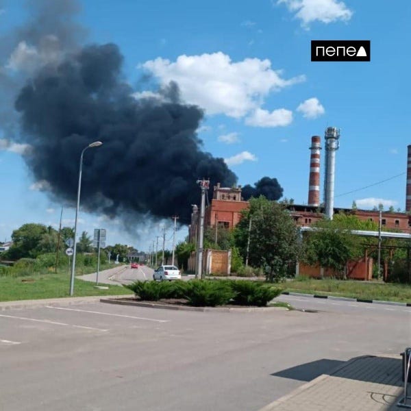Massive Fire Erupts at Russian Chemical Plant After Suspected Drone ...