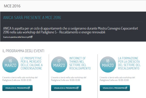 Workshop Riscaldamento Sostenibile, ANICA presente a MCE 2016 | by ...