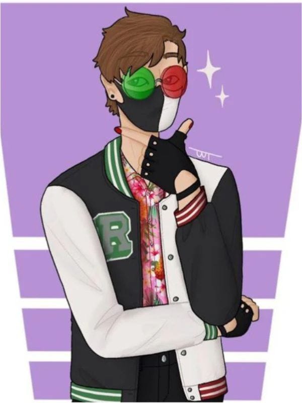 The Ranboo Multi-Color Varsity Jacket is a unique combination of ...