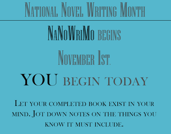 National (anything) Writing Month D-002 | by Dylan Brody | Medium