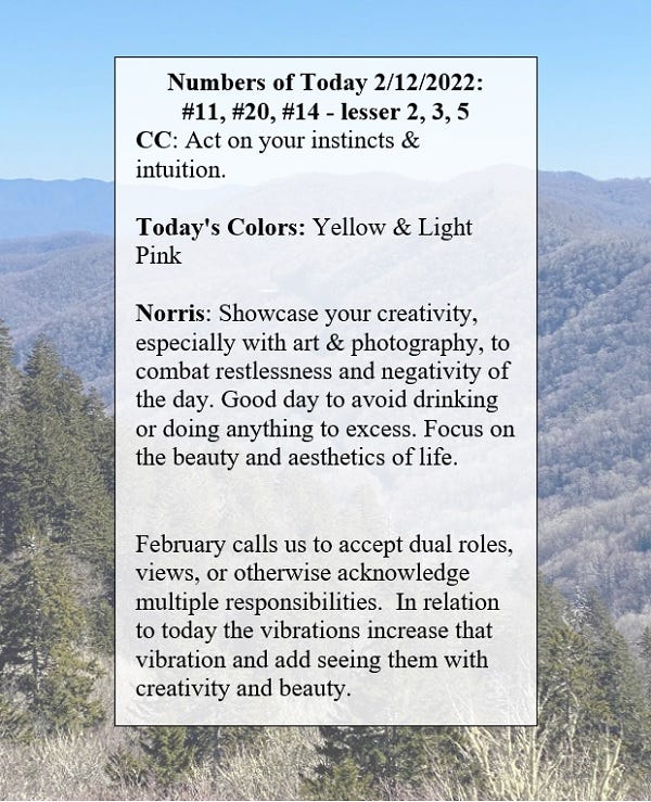 Numerology 2/12/2022 - Debra McDermitt - Medium