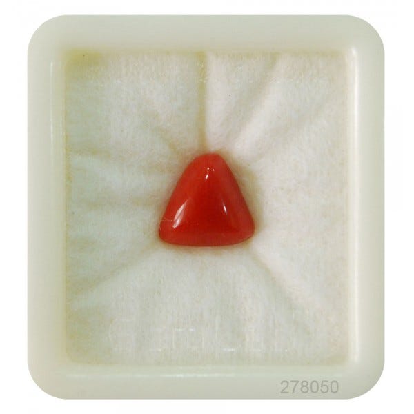 Buy Good Quality Triangular Red Coral Gemstone - 9gem eu - Medium