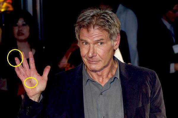 The untold story about black mole on Harrison Ford’s hand — Palmistry ...
