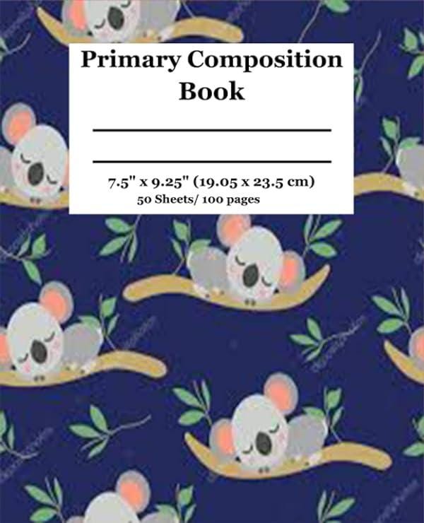 PDF primary composition notebook: Black Marble, Grades K-2 Kindergarten primary composition ...