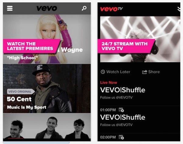 Revamped Vevo iOS App Design Promises Better User Experience | by Satinder S. Panesar | Medium