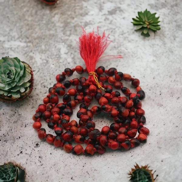 Natural Rakt Gunja Seeds Mala. Natural Rakt Gunja Seeds Mala | by ...