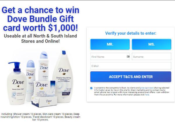 Get a $1000 Dove Bundle Gift Card! Enter your mobile number now for a ...