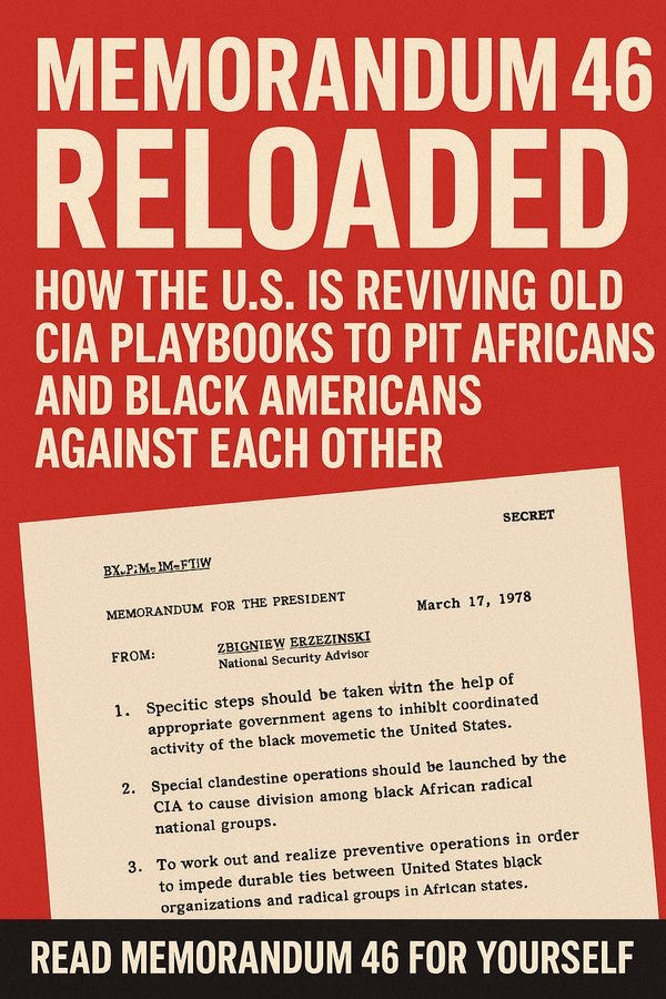Memorandum 46 Reloaded: How the U.S. Revives Old CIA Tactics to Divide ...