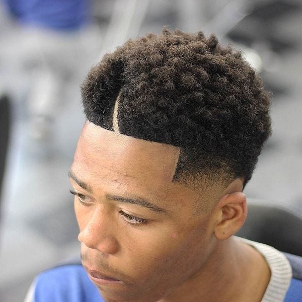 Black Men Haircuts Parts