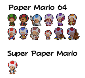 Paper Mario 64 Characters