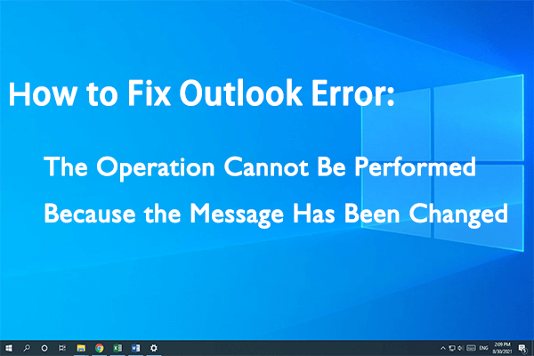 How to Fix Outlook Error: The Operation Cannot Be Performed ...