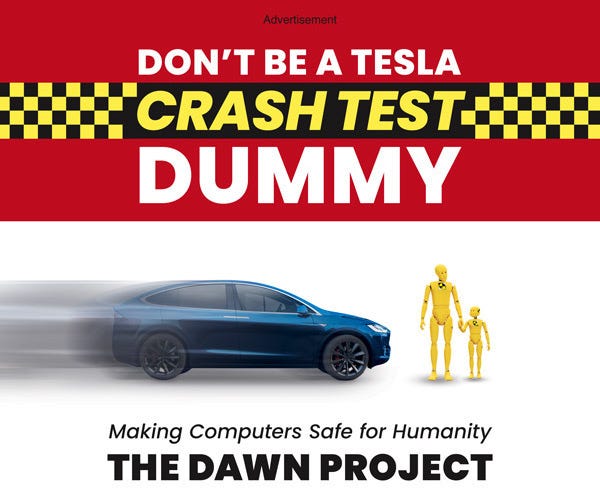 New York Times Full-Page Ad: Don’t Be a Crash Test Dummy for Tesla | by ...
