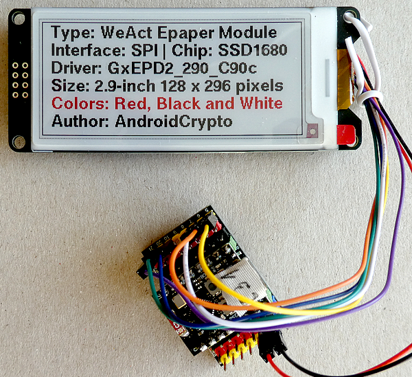 Getting Started with a 2.9-inch Epaper display connected to an ESP32-C3 ...