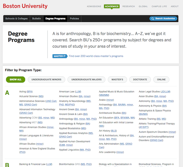 Usability study for the Boston University website | by Clara Roldan ...