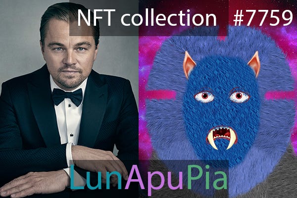 Movie Stars in LunApuPia World #14 Leonardo DiCaprio - LunApuPia NFT ...