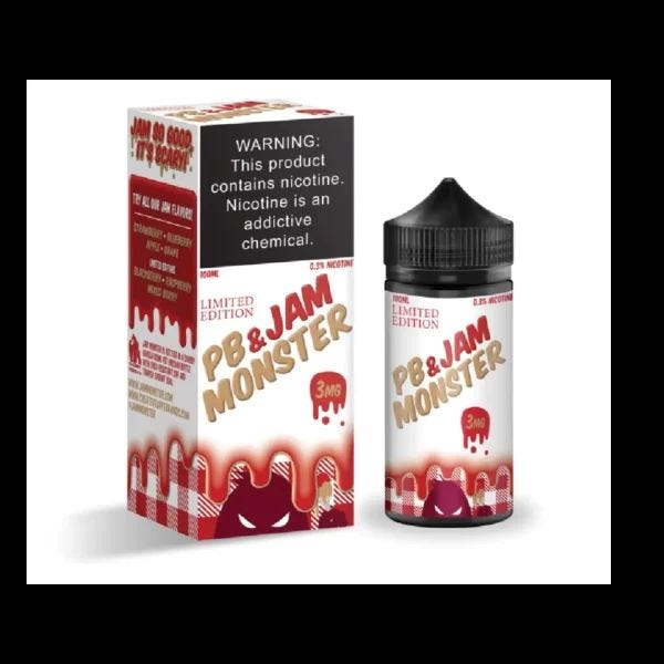 PB & Jam Monster Strawberry E-Liquid By Jam Monster - JM - Medium