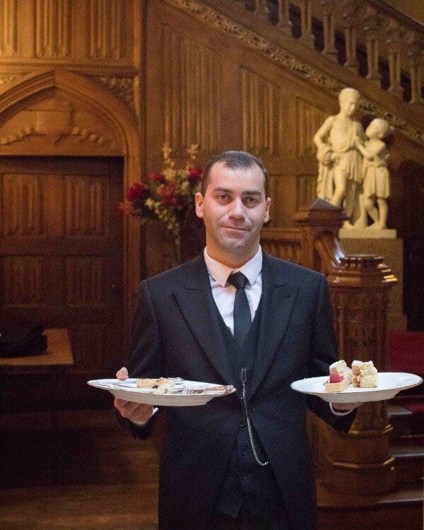 How do you serve and clear the plates from the dining room table at a ...